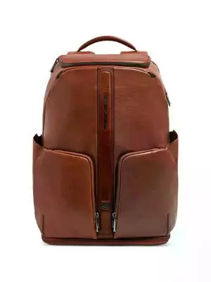 PIQUADRO Leather Backpack - Brown