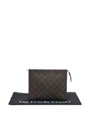 LOUIS VUITTON Zip-up Monogram Clutch Bag