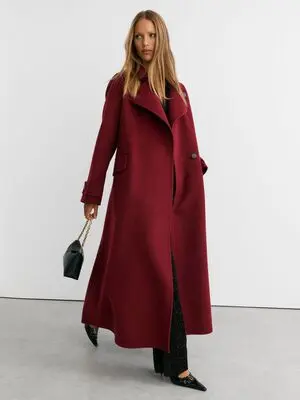 REISS Petite Wool-blend Blindseam Long Coat