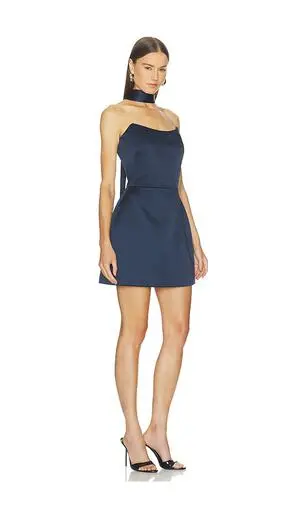 NADINE MERABI Satin Mini Dress In . Also