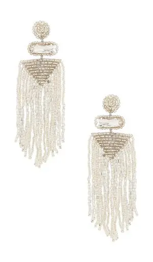 Deepa Gurnani Jody Earrings - Metallic Silver