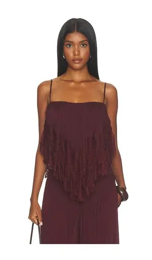 Rococo Sand Lace Frill Top In . Also - Mauve