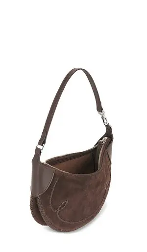 Polo Ralph Lauren Suede Leather Shoulder Bag & Tobacco