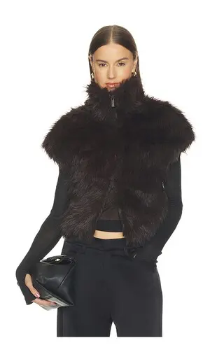 Sanctuary Silky Faux Fur Vest In . Also