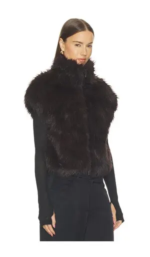Sanctuary Silky Faux Fur Vest In . Also