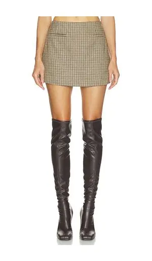 SANS FAFF Check Mini Skort In . Also - Brown