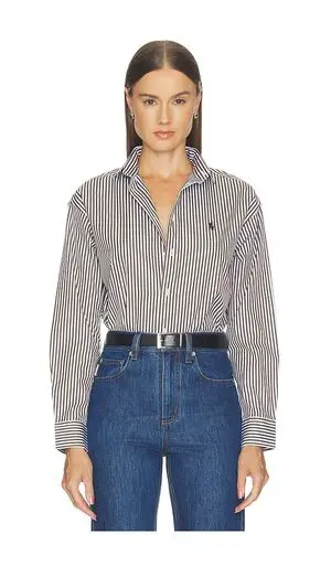 Polo Ralph Lauren Cotton Long Sleeve Blouse In . Also - Brown