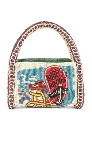 ALEMAIS Ace Beaded Barrel Bag