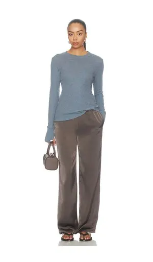 Enza Costa Cashmere Jersey Easy Cuffed Crew In . Also
