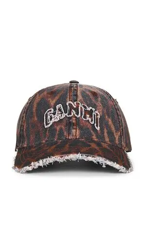 GANNI Printed Washed Cotton Oceliot Leopard