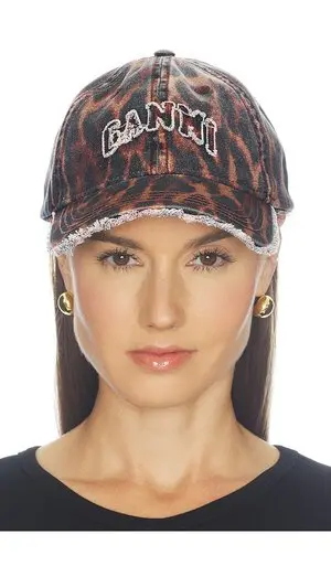 GANNI Printed Washed Cotton Oceliot Leopard