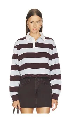 Good American The Cropped Rugby Polo Shirt In . Also - Multi