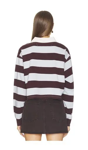 Good American The Cropped Rugby Polo Shirt In . Also