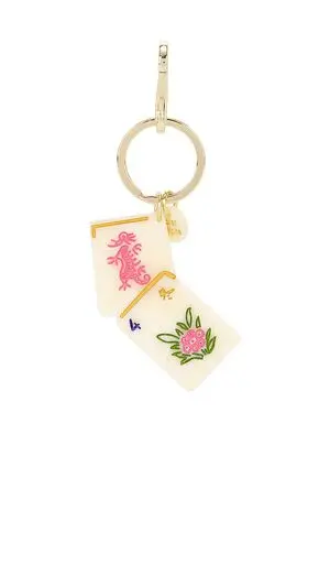 SOLAR ECLIPSE Hand-painted Flower Mahjong Bag Charm & Keychain