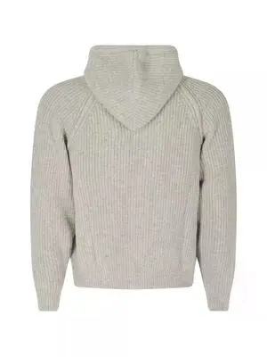 DUNST Ribbed-knit Zip-up Cardigan