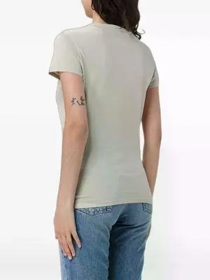 Armani Exchange Sequin-logo T-shirt - Neutrals