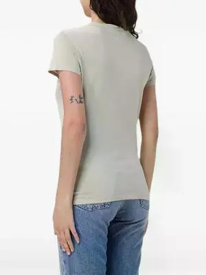 Armani Exchange Sequin-logo T-shirt - Neutrals