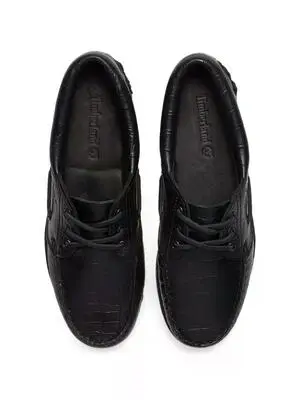 Timberland Authentic Croc-effect Leather Boat Shoes