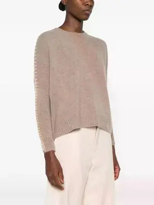 KUJTEN Amea Whipstitch-trim Cashmere Sweater
