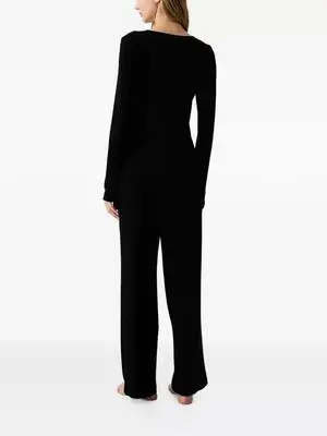 Dkny Ribbed Logo-patch Pajama Set