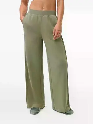 Sweaty Betty Sand Wash Wide-leg Side-stripe Track Pants - Green
