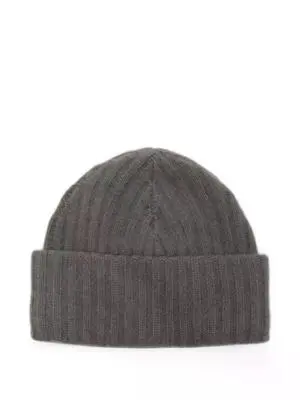 LISKA Lina Ribbed-knit Beanie Hat - Grey