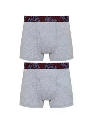 VIVIENNE WESTWOOD Orb Logo-waistband Boxer Briefs - Grey