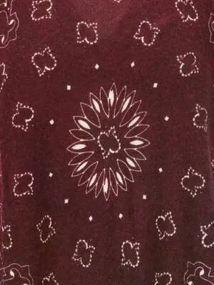 KUJTEN Bandana-print Distressed Sweater