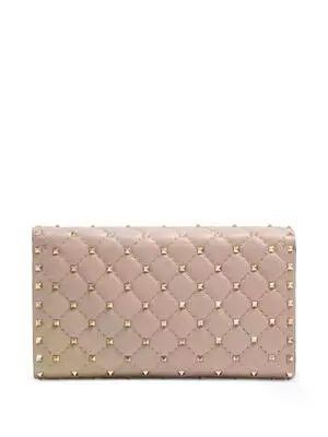 VALENTINO Rockstud Spike Nappa Leather Cross Body Clutch Bag
