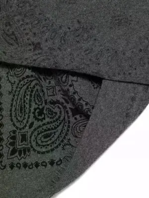 KUJTEN Paisley-print Frayed Scarf