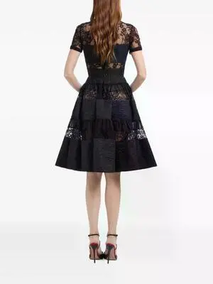 Elie Saab Lace-panelled Midi Dress