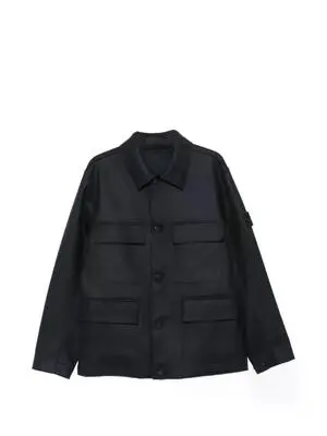 Stone Island Compass Patch Multi-pocket Coat - Blue