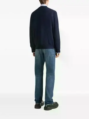 Givenchy Couture Seam Logo-patch V-neck Cardigan
