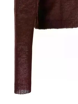 Alberta Ferretti Ruffled Cropped Sweater