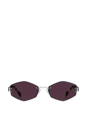 Marc Jacobs Rimless Geometric-frame Sunglasses - Silver