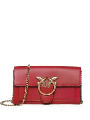 Pinko Love Bag Wallet Chain-link Shoulder Bag - Red