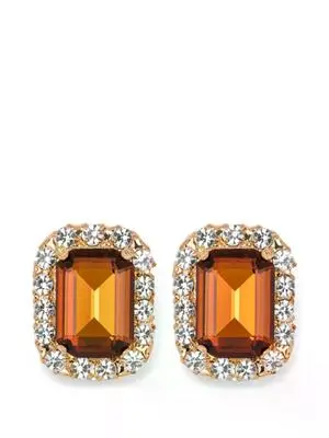 JENNIFER BEHR Diana Crystal-embellished Stud Earrings - Orange