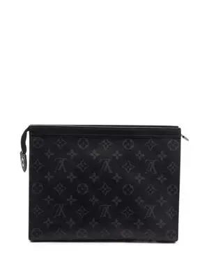 LOUIS VUITTON Mm Voyage Monogram Eclipse Clutch Bag