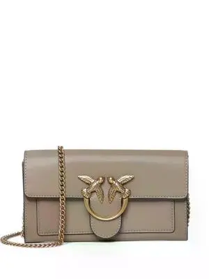 Pinko Love Bag Wallet Chain-link Shoulder Bag - Grey