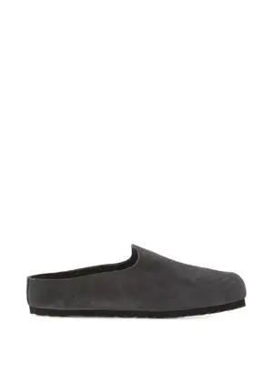 BIRKENSTOCK Amsterdam Wrapped Suede Mules - Grey