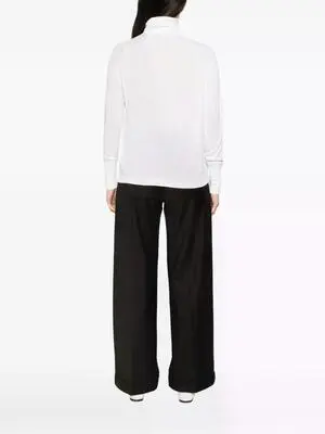 Alpha Studio Button-cuff Roll-neck Sweater