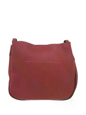 FERRAGAMO 2010-2026 Leather Gancini Crossbody Bag - Red