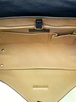 Givenchy 2012-2020 Small Grained Calfskin Shark Lock Satchel - Blue