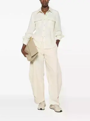 KUJTEN Lumber Plain Western-style Cashmere Shirt