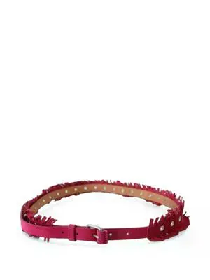 Ermanno Scervino Fringed Suede Belt - Red