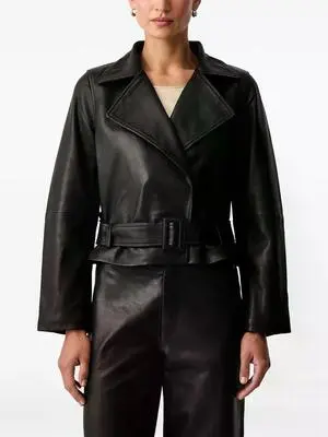 MOS MOSH Mmlasco Belted Leather Jacket