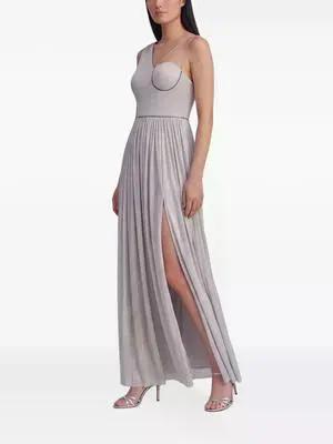 Vintage One-shoulder Pleated Maxi Dress