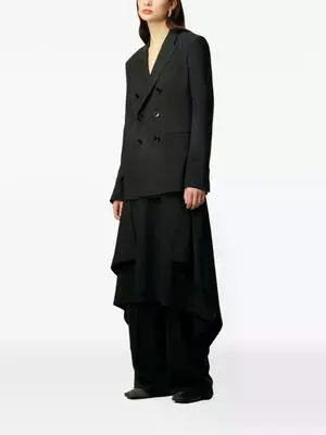 AMI Paris Double-breasted Wool Blazer - Black