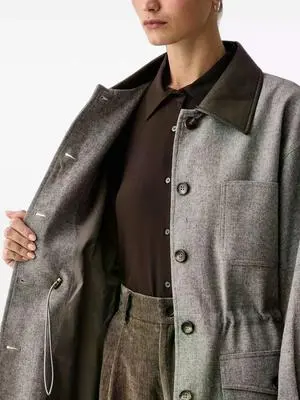 ELEH Button-fastening Single-breasted Coat