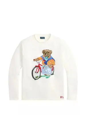 Polo Ralph Lauren Polo Bear Cotton Rollneck Sweater - White